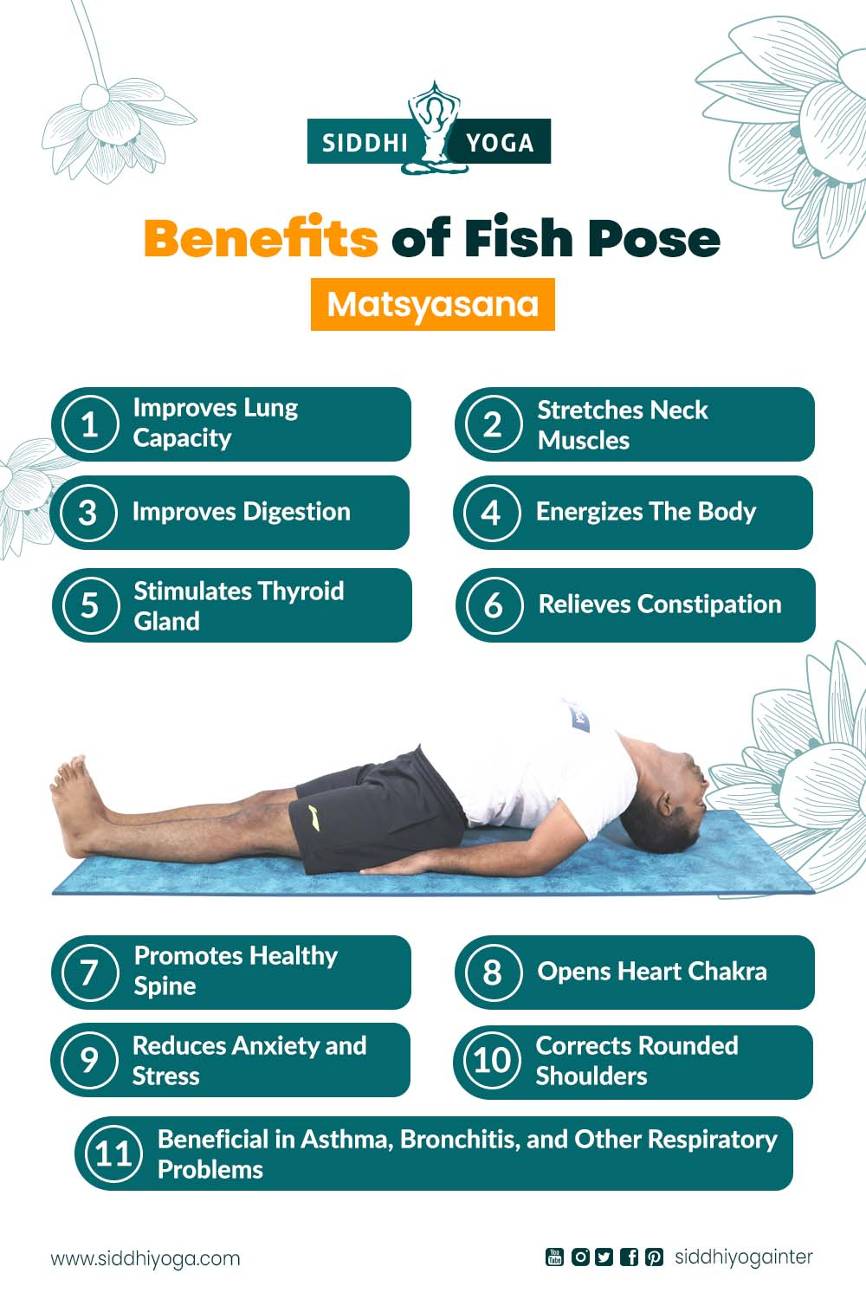 Matsyasana Fish Pose Benefits ,How to Do, Tips | Siddhi Yoga