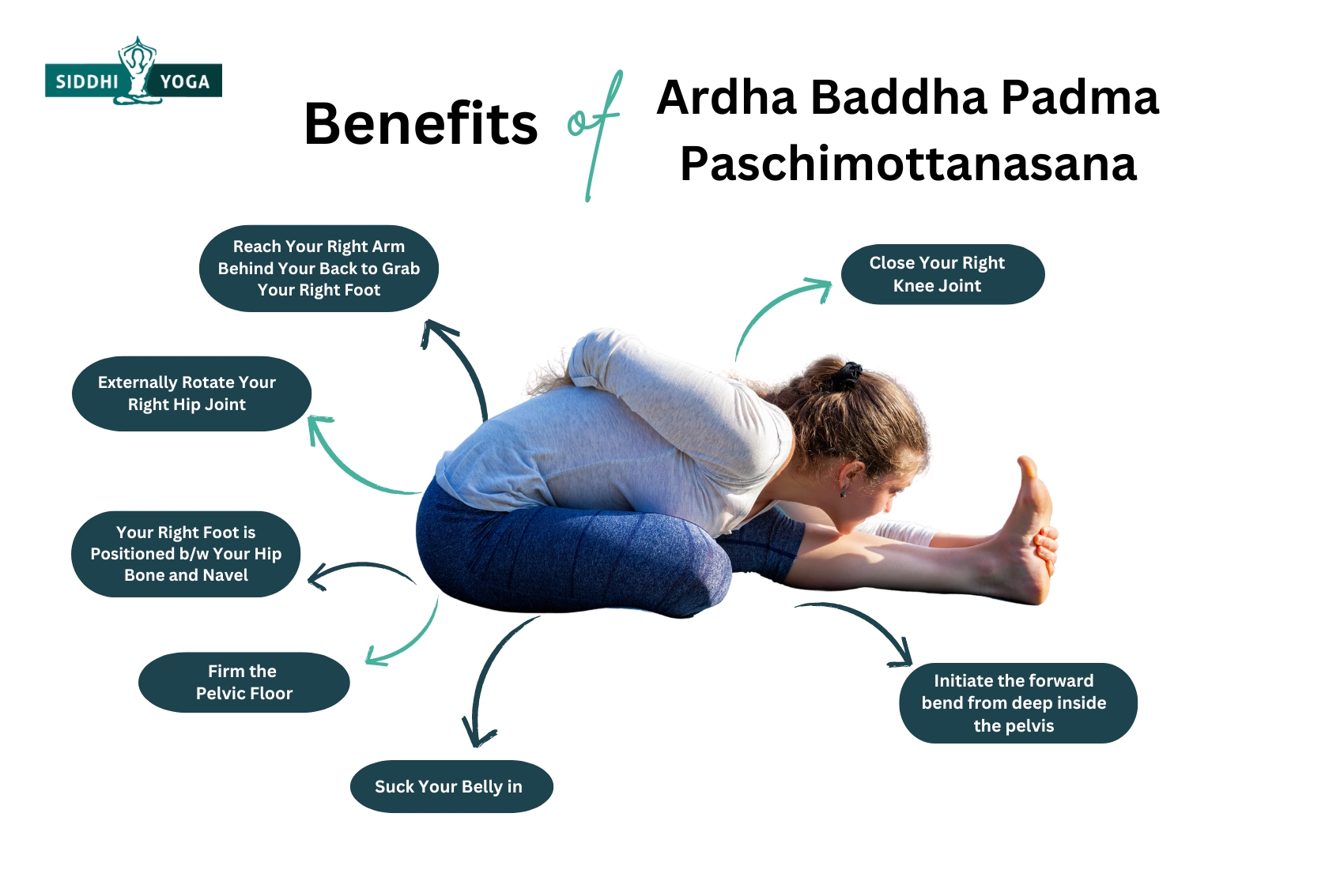 Ardha Baddha Padma Paschimottanasana or Half Bound Lotus Forward Fold